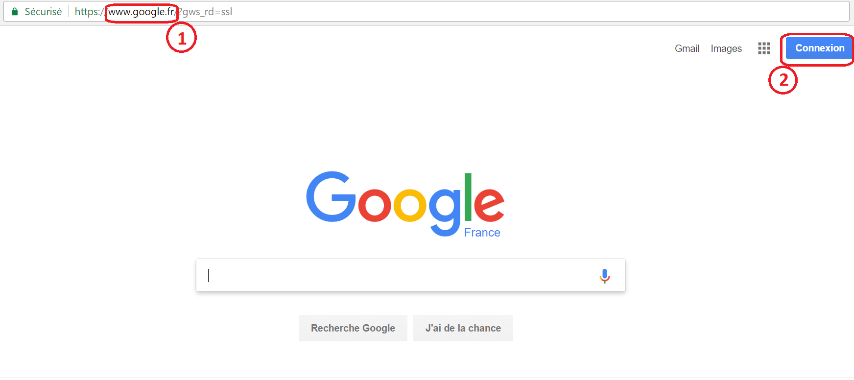 Création d'un compte Google