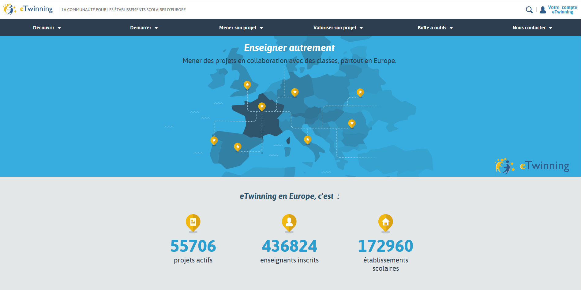 2 portails [Échange et coopération à distance avec eTwinning ]